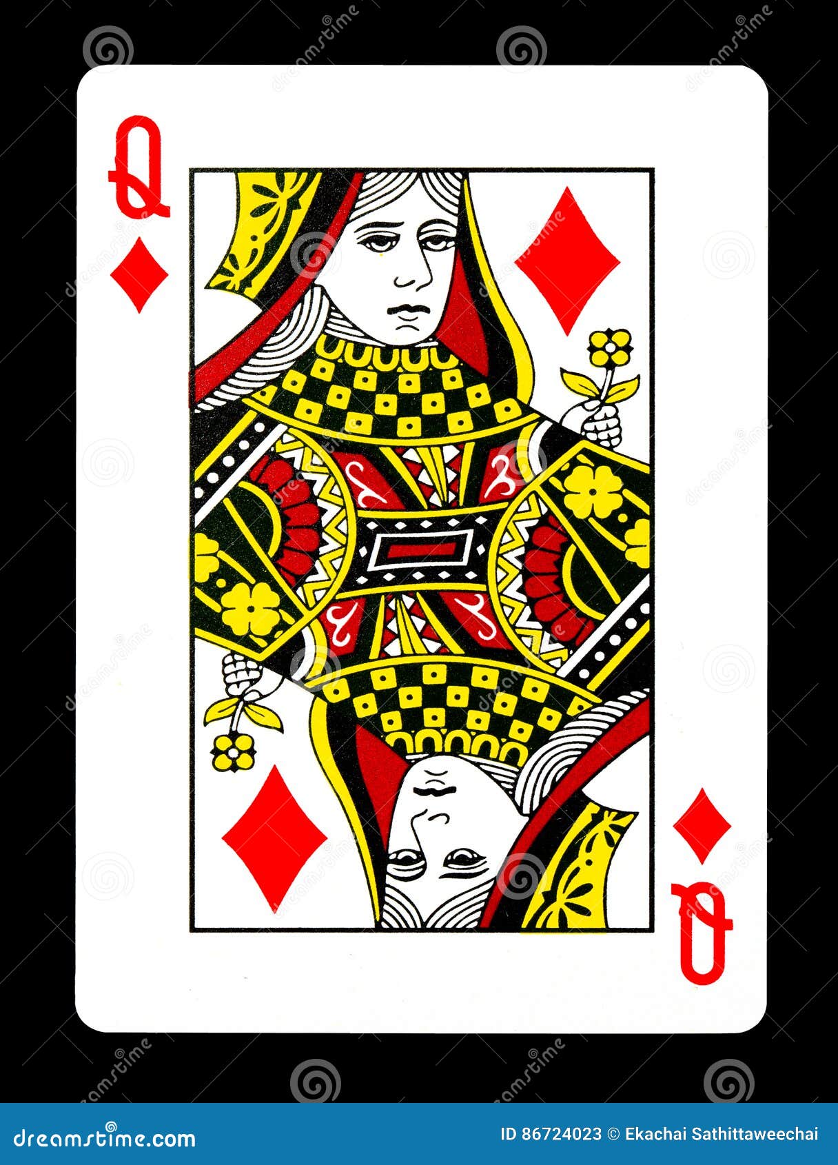 Queen Of Diamonds Card