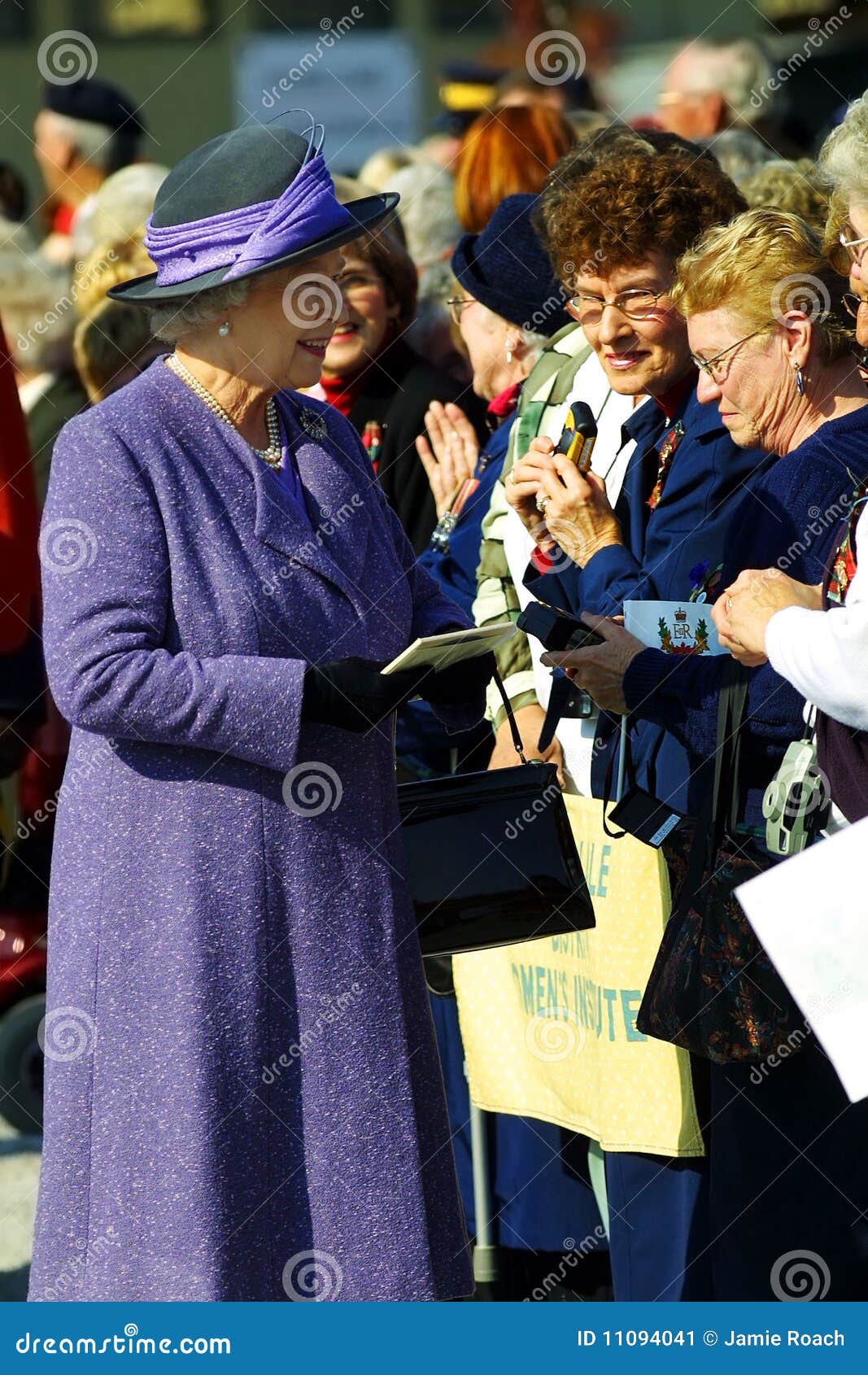 Queen Elizabeth II Travels Along The Mall In An Open Carriage Pulled By ...
