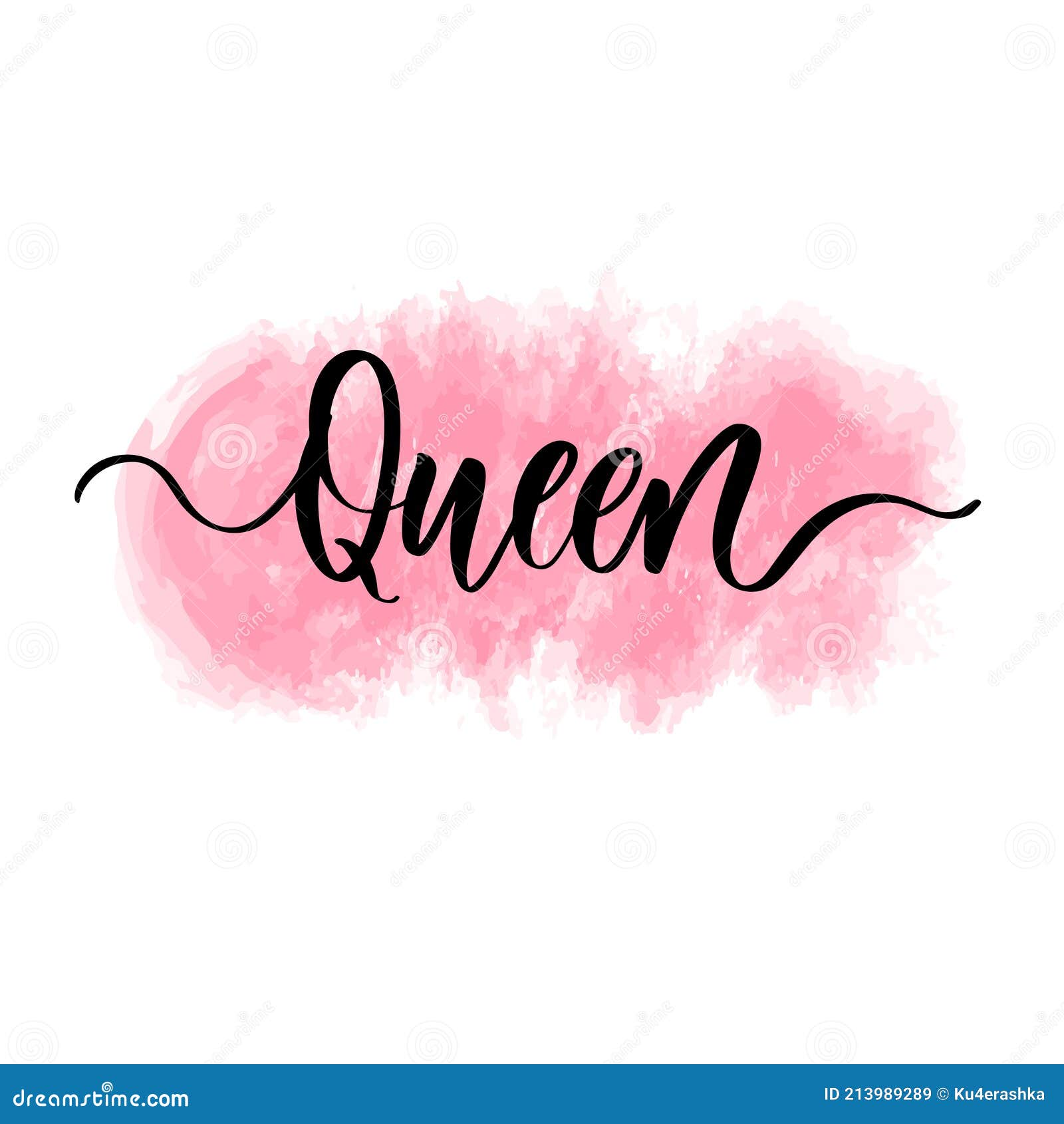 Queen - Hand Drawn Calligraphy Inscription Stock Vector - Illustration ...
