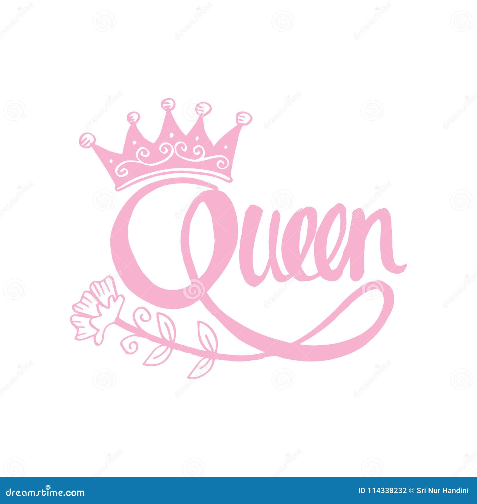 Queen hand lettering stock vector. Illustration of queen - 114338232