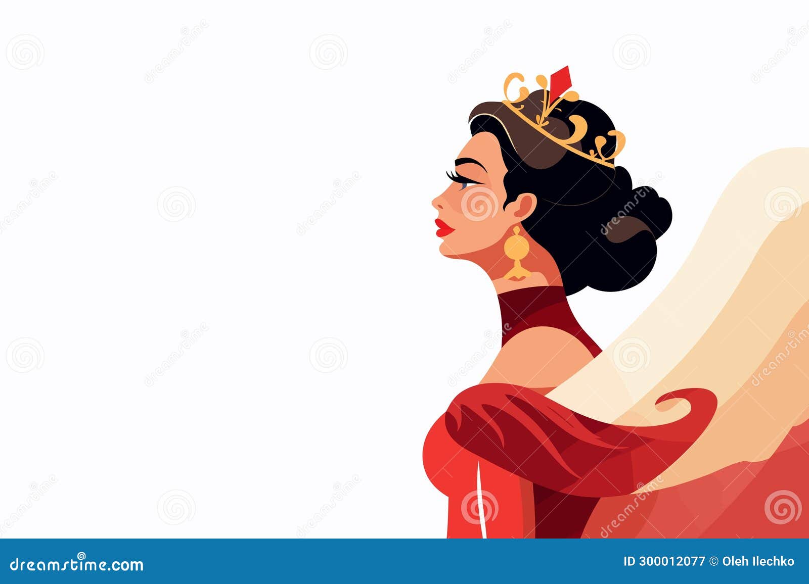 Queen Isolated Vector Style Illustration Stock Vector - Illustration of ...