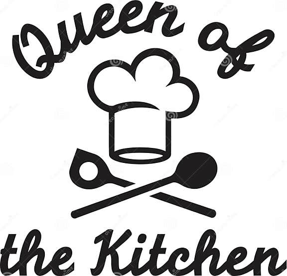 Queen of the kitchen stock vector. Illustration of lunch - 107102744