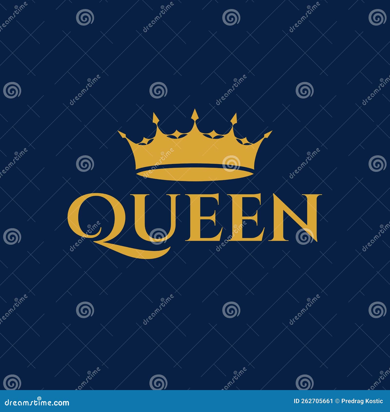 Queen logo design stock illustration. Illustration of banner - 262705661