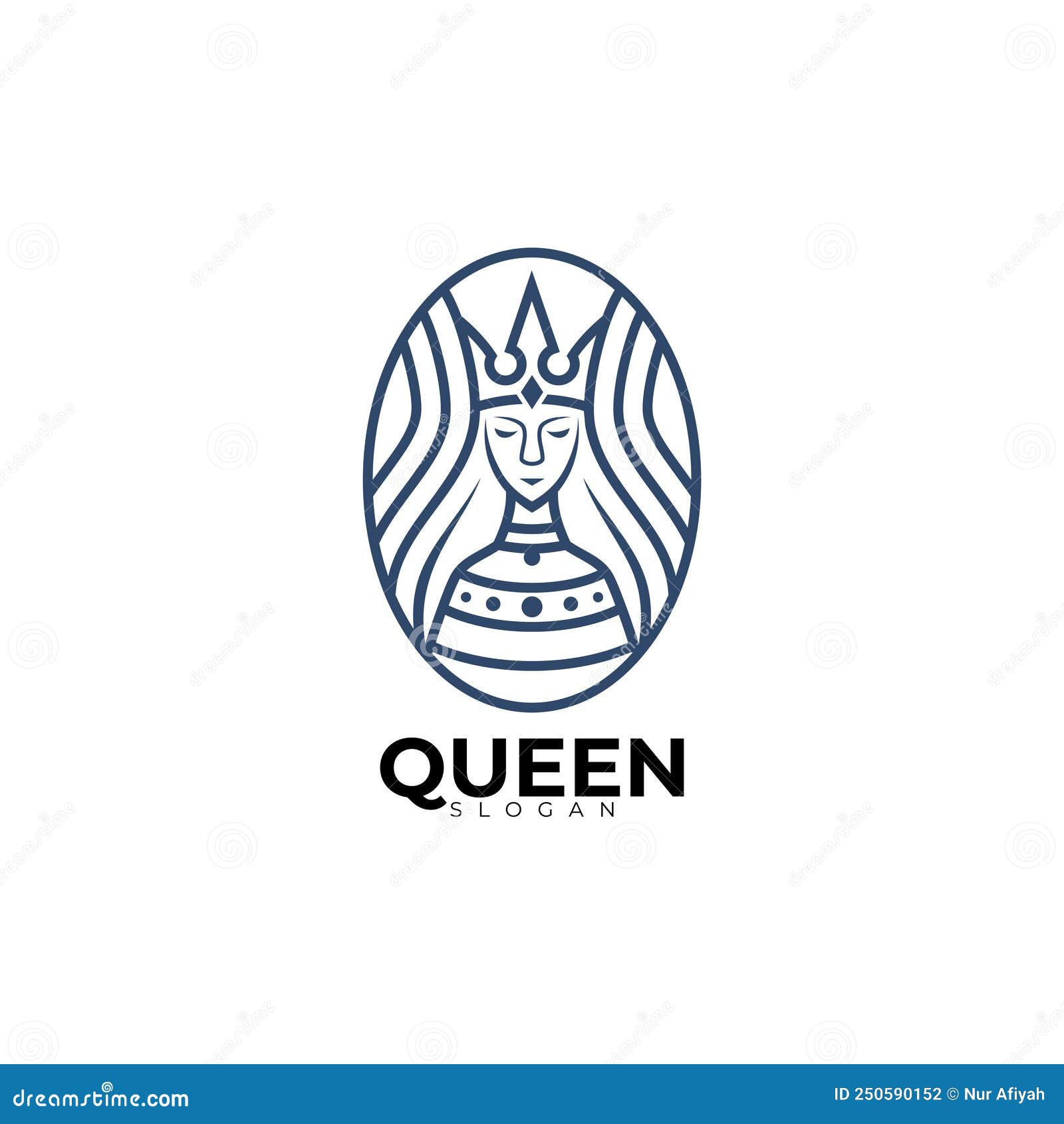 Queen Logo with Line Design Vector, King Logos Stock Vector ...