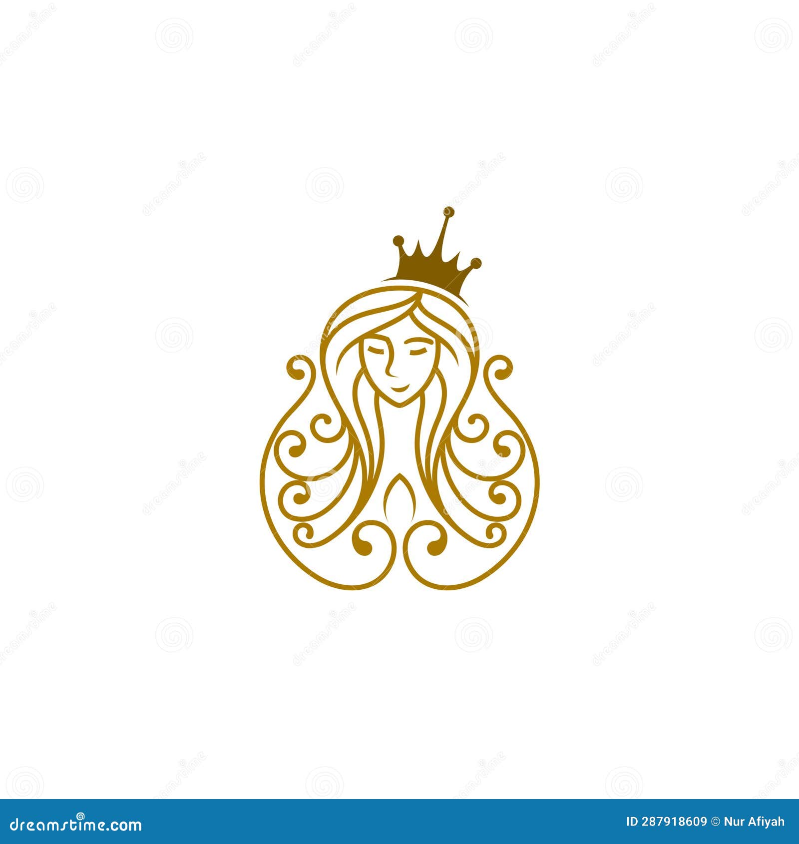 Queen Logo with Line Design Vector, King Logos Stock Illustration ...