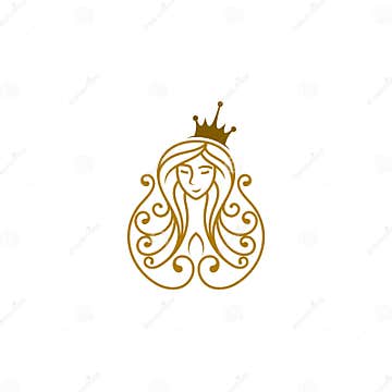 Queen Logo with Line Design Vector, King Logos Stock Illustration ...