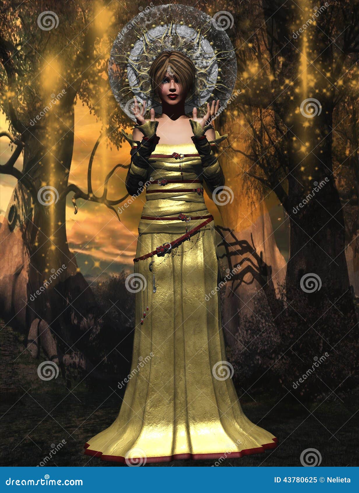 Queen of magic stock illustration. Illustration of gorgeous - 43780625
