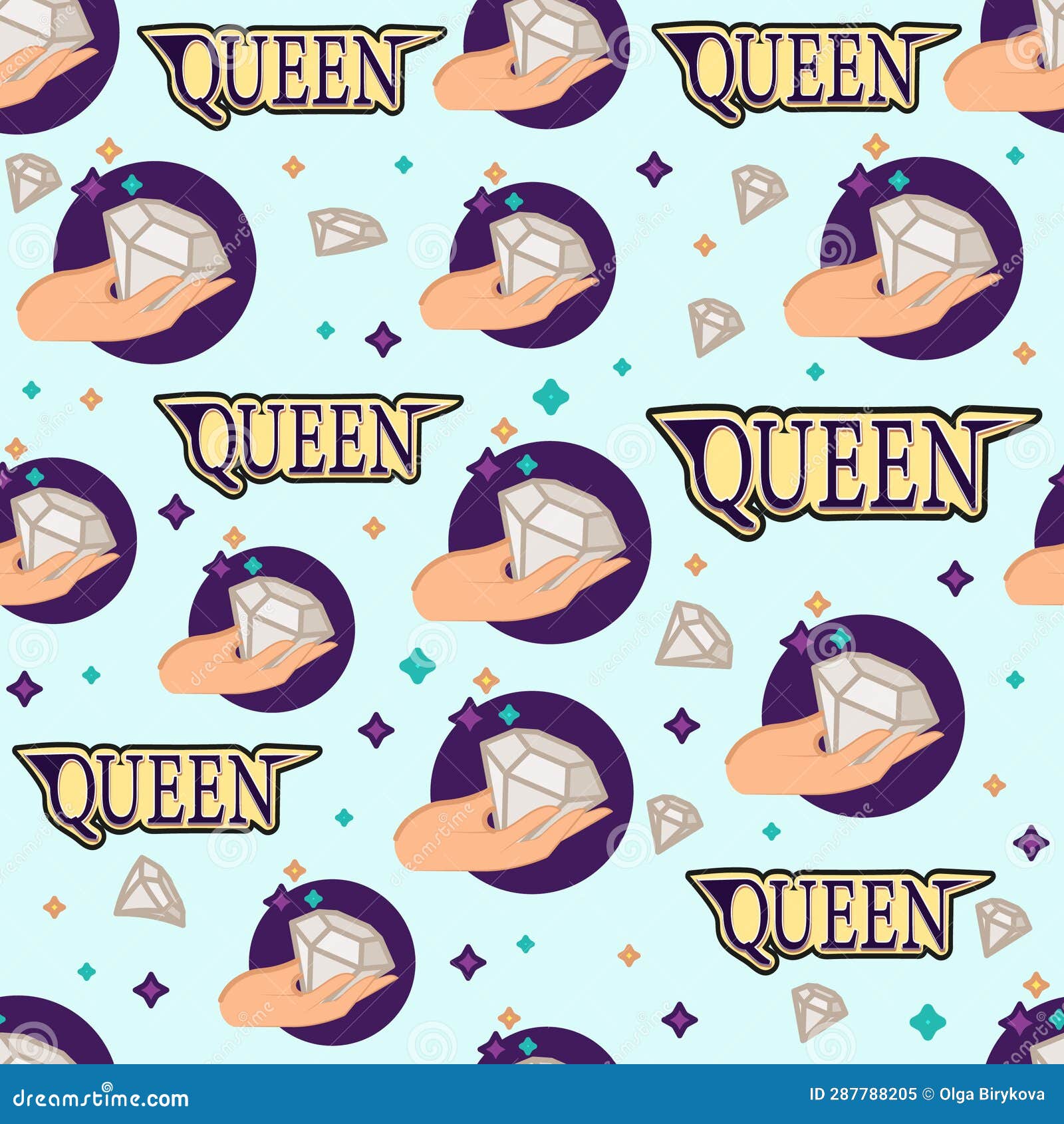 Queen pattern stock illustration. Illustration of diamond - 287788205