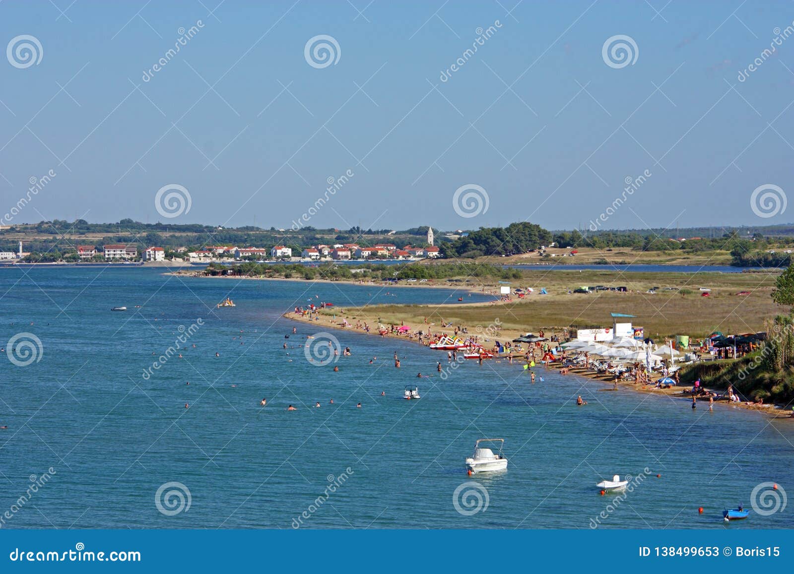 Queen`s beach, Nin editorial stock photo. Image of coastline - 138499653