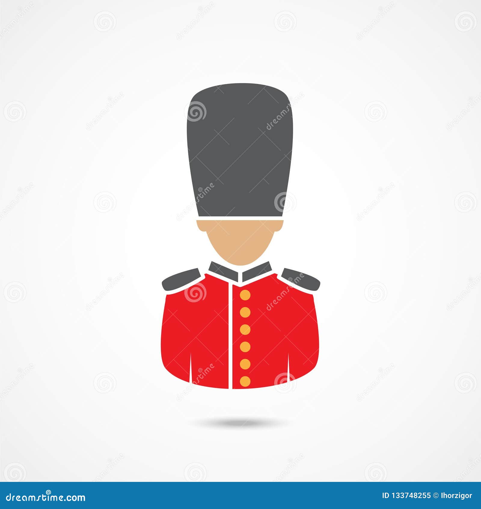 Queen`s Guard Icon stock vector. Illustration of modern - 133748255