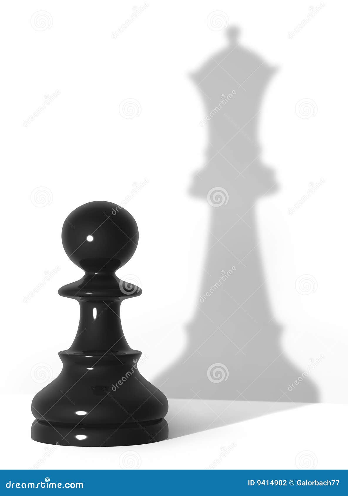 Queen s shadow stock illustration. Illustration of pawn - 9414902