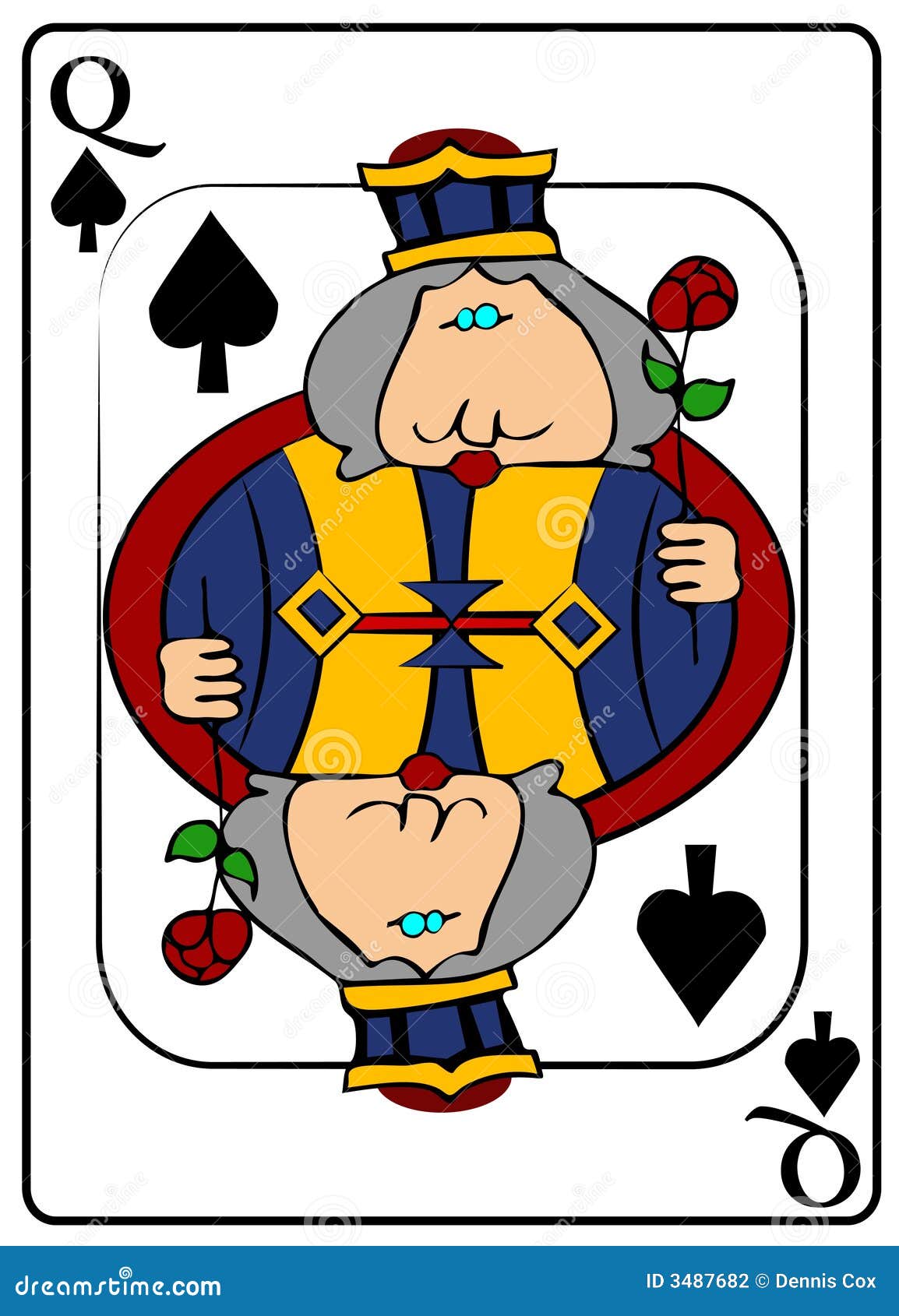 Queen of Spades stock illustration. Illustration of gamble - 3487682