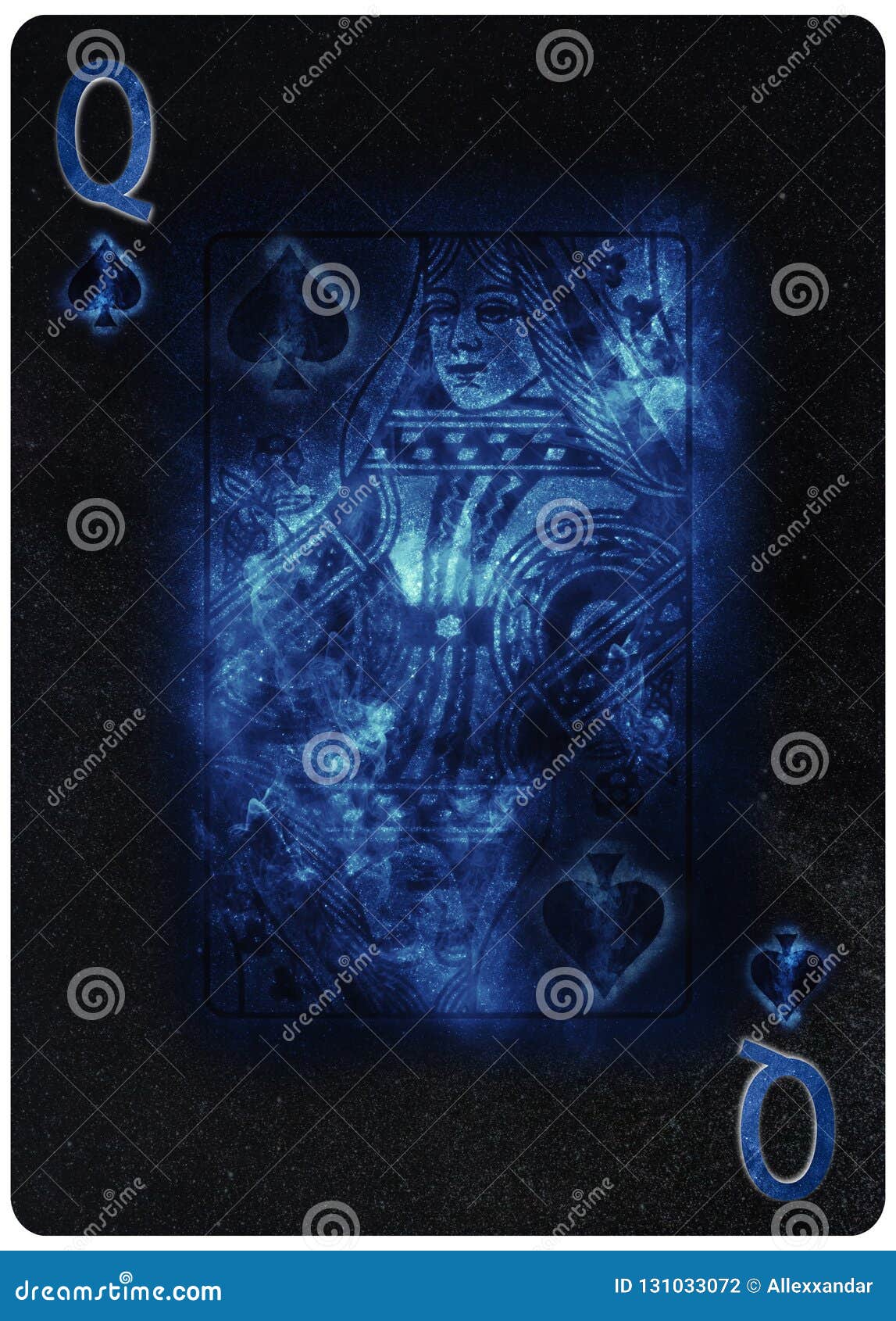 Queen of Spades Playing Card Abstract Background Stock Illustration ...