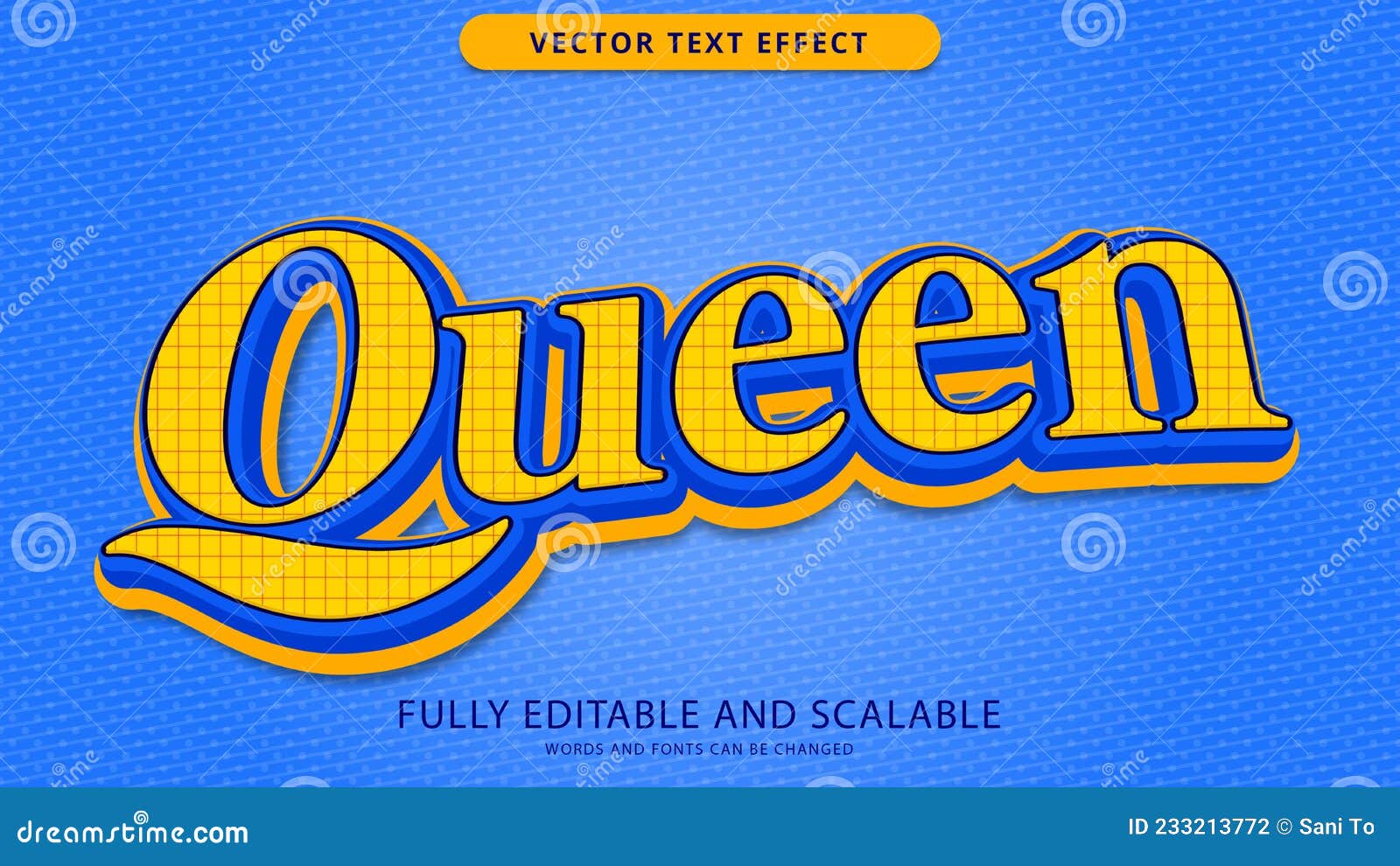 Queen Text Effect Editable Eps File Stock Vector - Illustration of ...