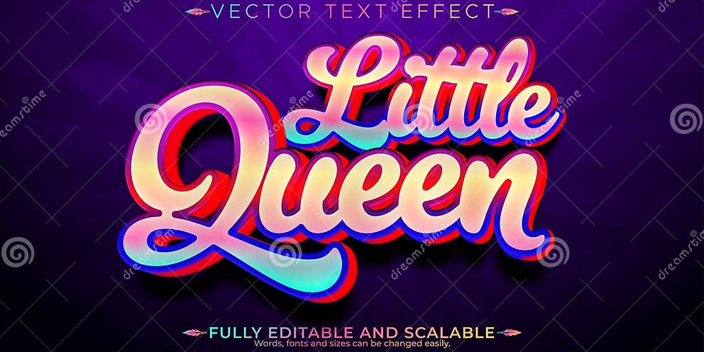 Queen Text Effect, Editable Royalty and Crown Customizable Font Style ...