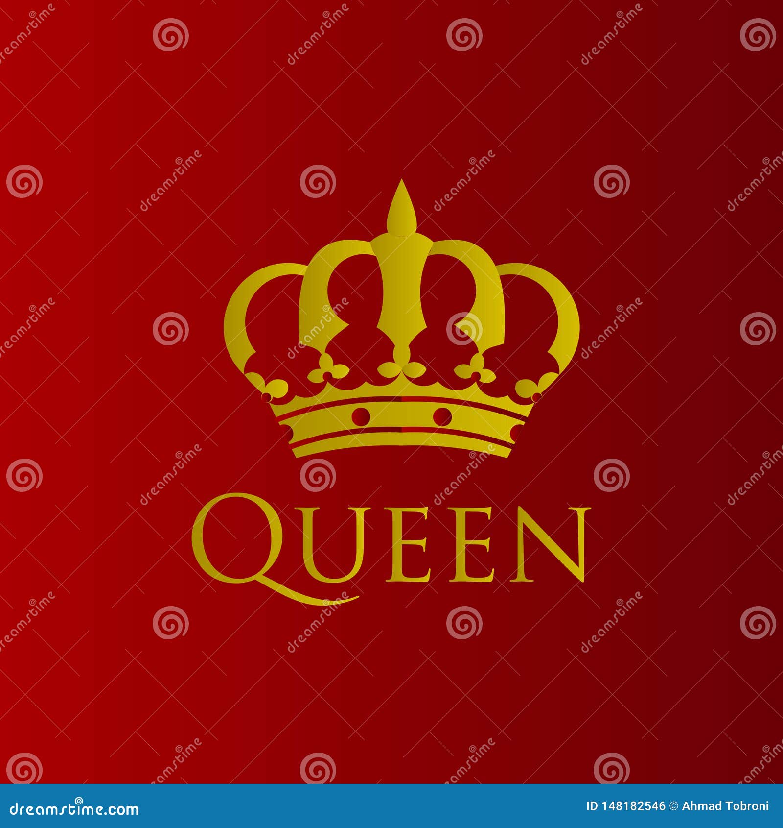 Queen Vector Template Design Illustration Stock Vector - Illustration ...