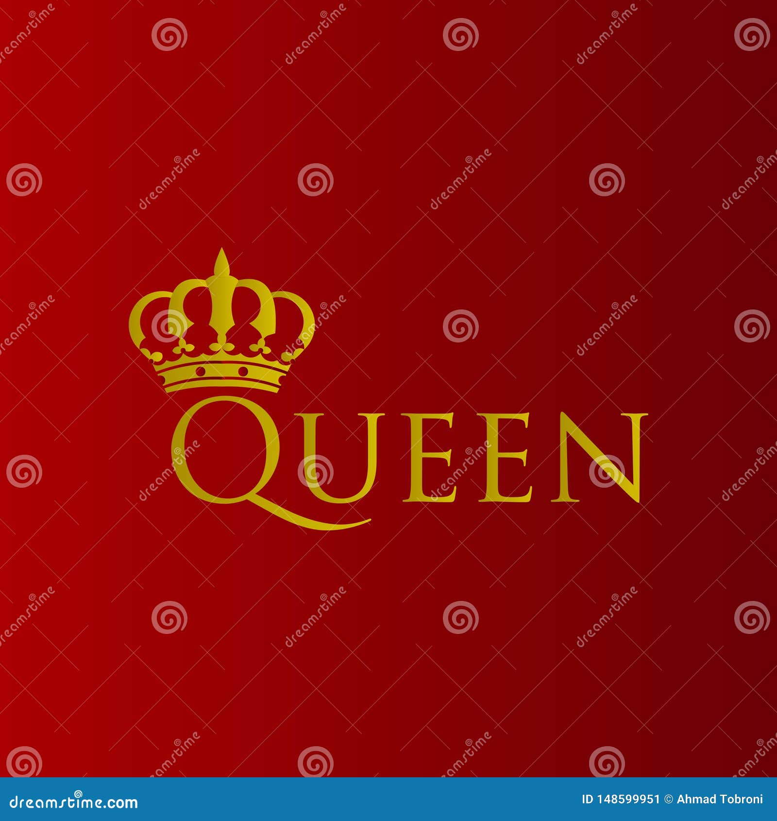 Queen Vector Template Design Illustration Stock Illustration ...