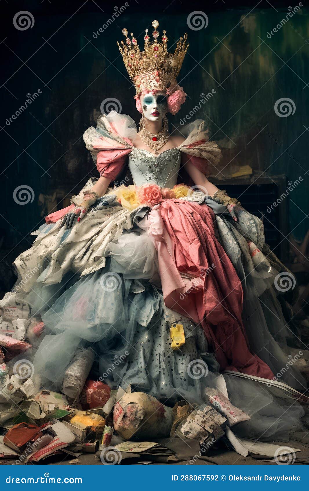 Queen of Waste and Garbage, Concept of Pollution, Consumption, Nature ...