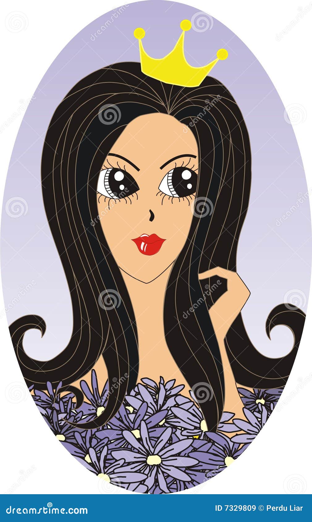 Queency stock illustration. Illustration of shiny, hair - 7329809