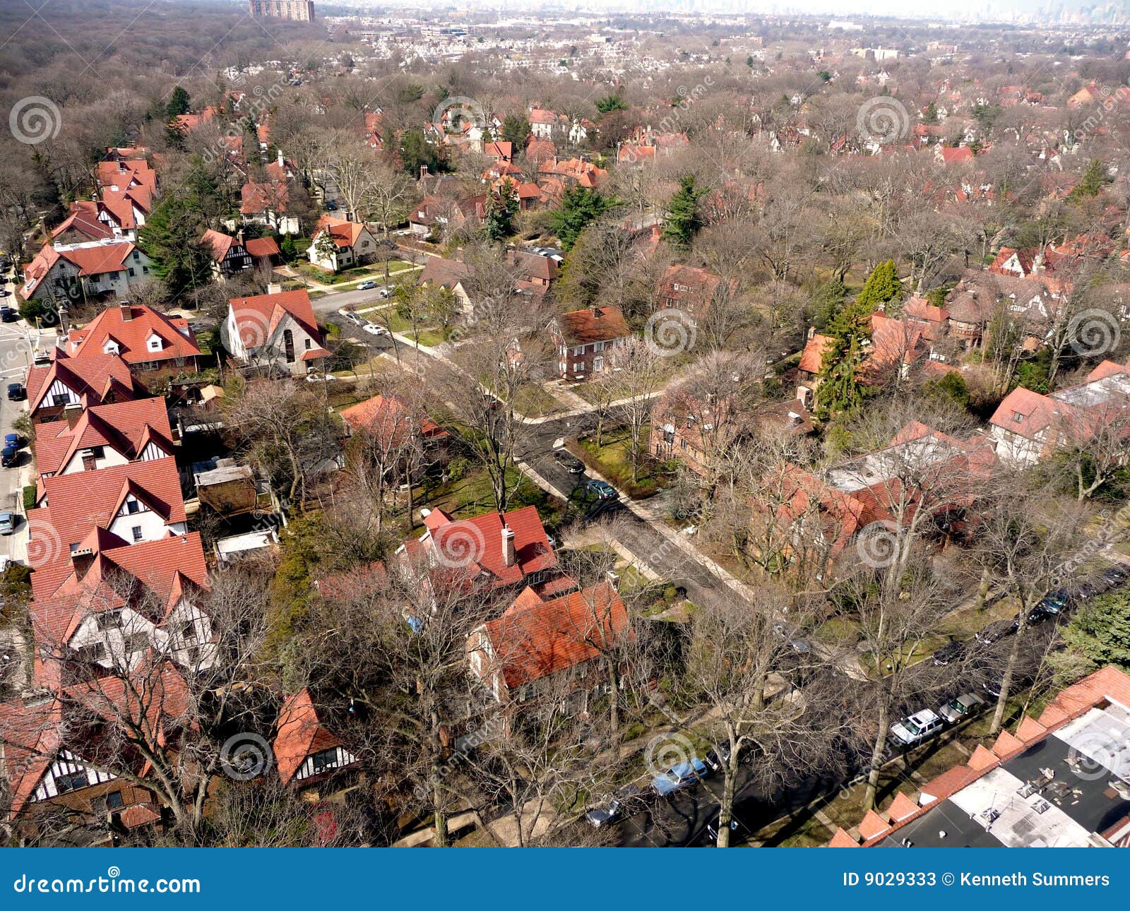 Queens Borough Aerial New York Stock Image - Image of dwellings ...