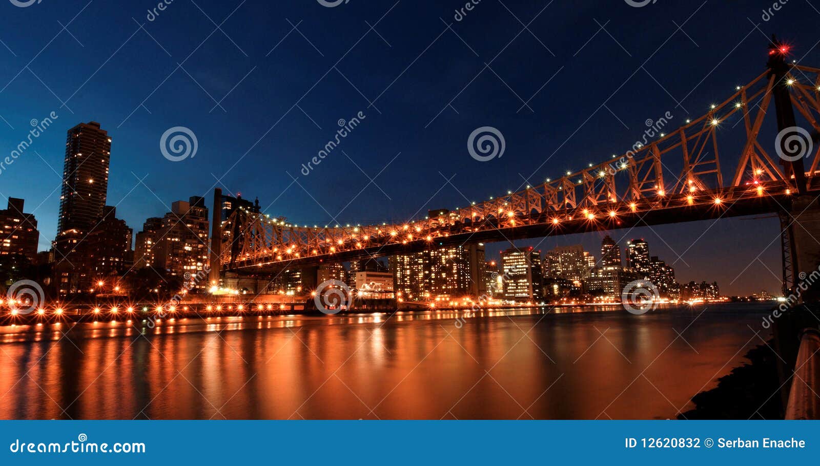 Queens bridge, New York stock photo. Image of bridge - 12620832