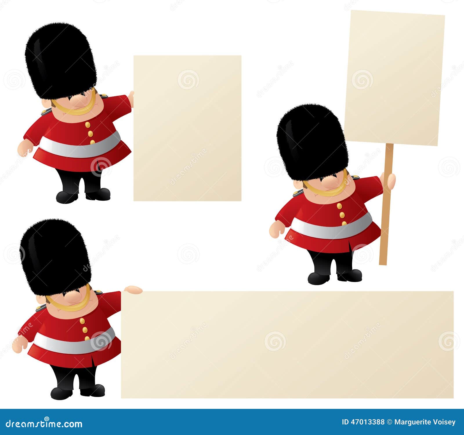Queens Guard In Action Vector Illustration | CartoonDealer.com #47013128