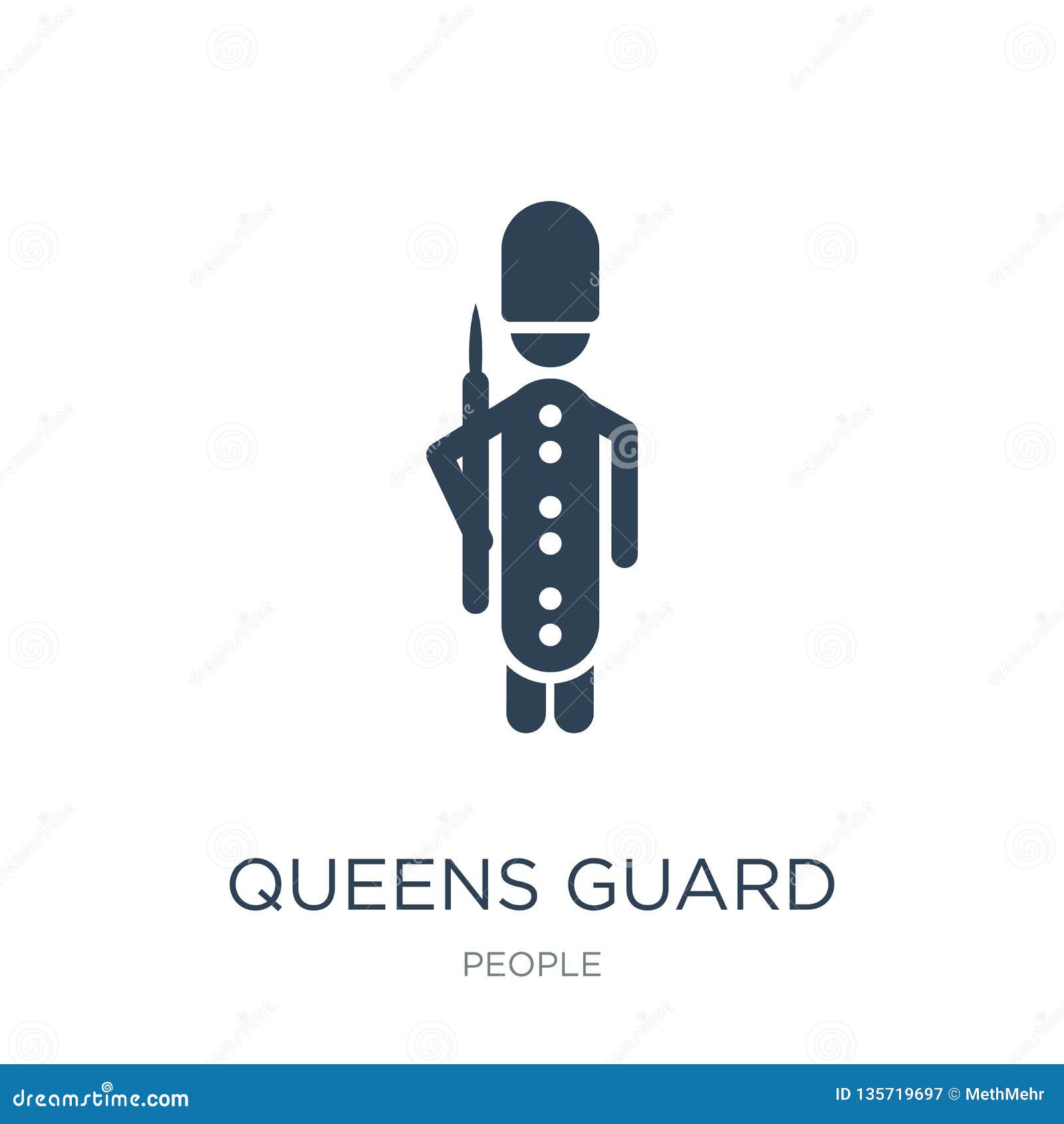 Queens Guard Icon in Trendy Design Style. Queens Guard Icon Isolated on ...