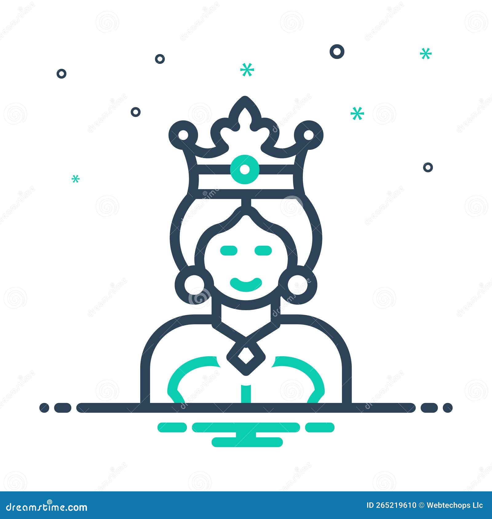 Mix Icon for Queens, Monarch and Emperor Stock Vector - Illustration of ...