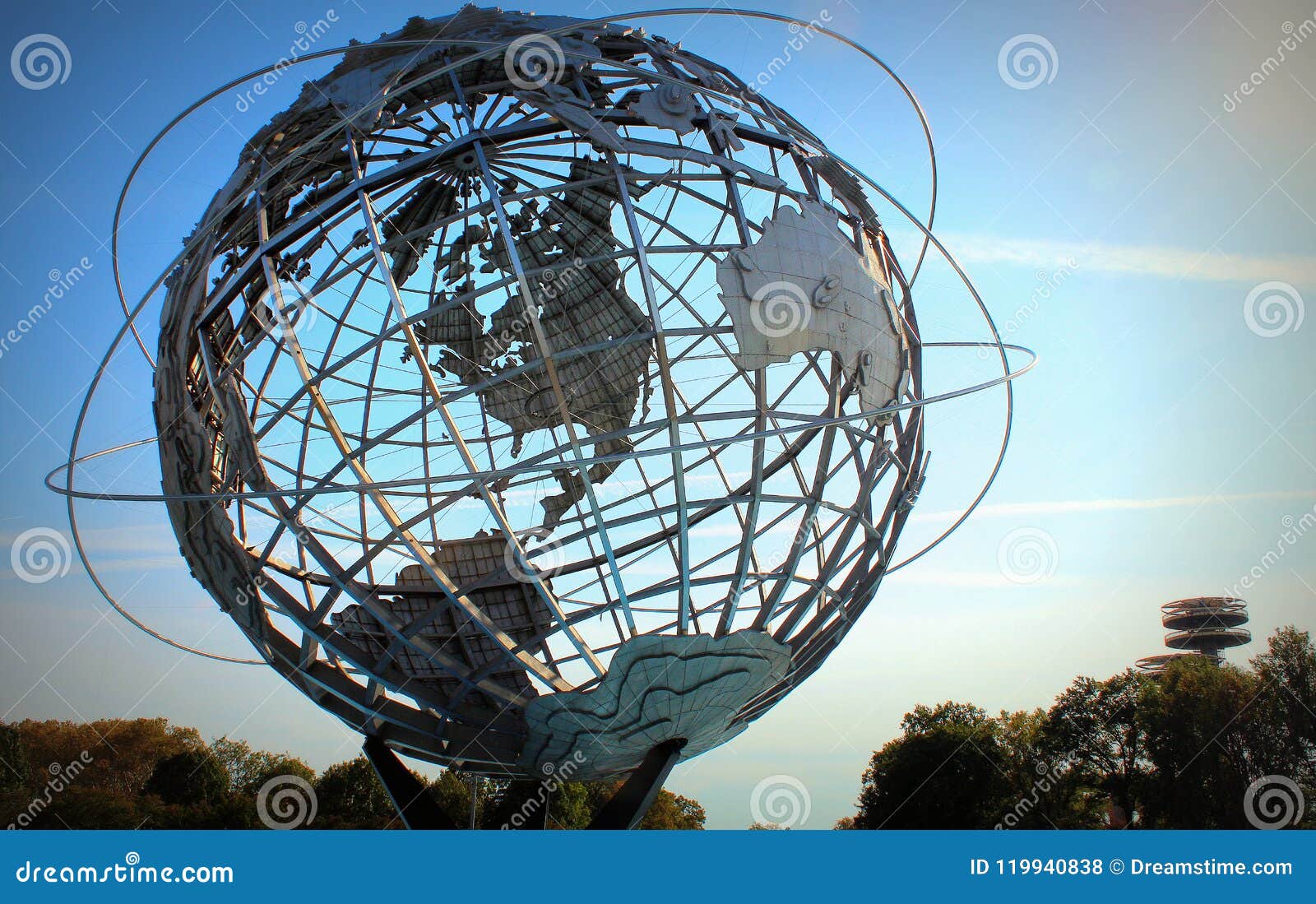Queens Unisphere New York editorial stock photo. Image of building ...