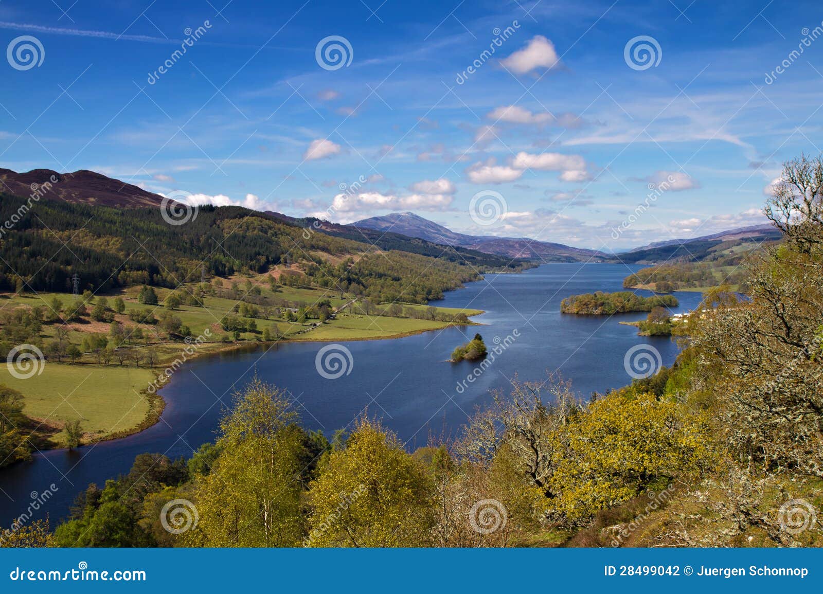 Queens view at Loch Tummel stock photo. Image of tummel - 28499042