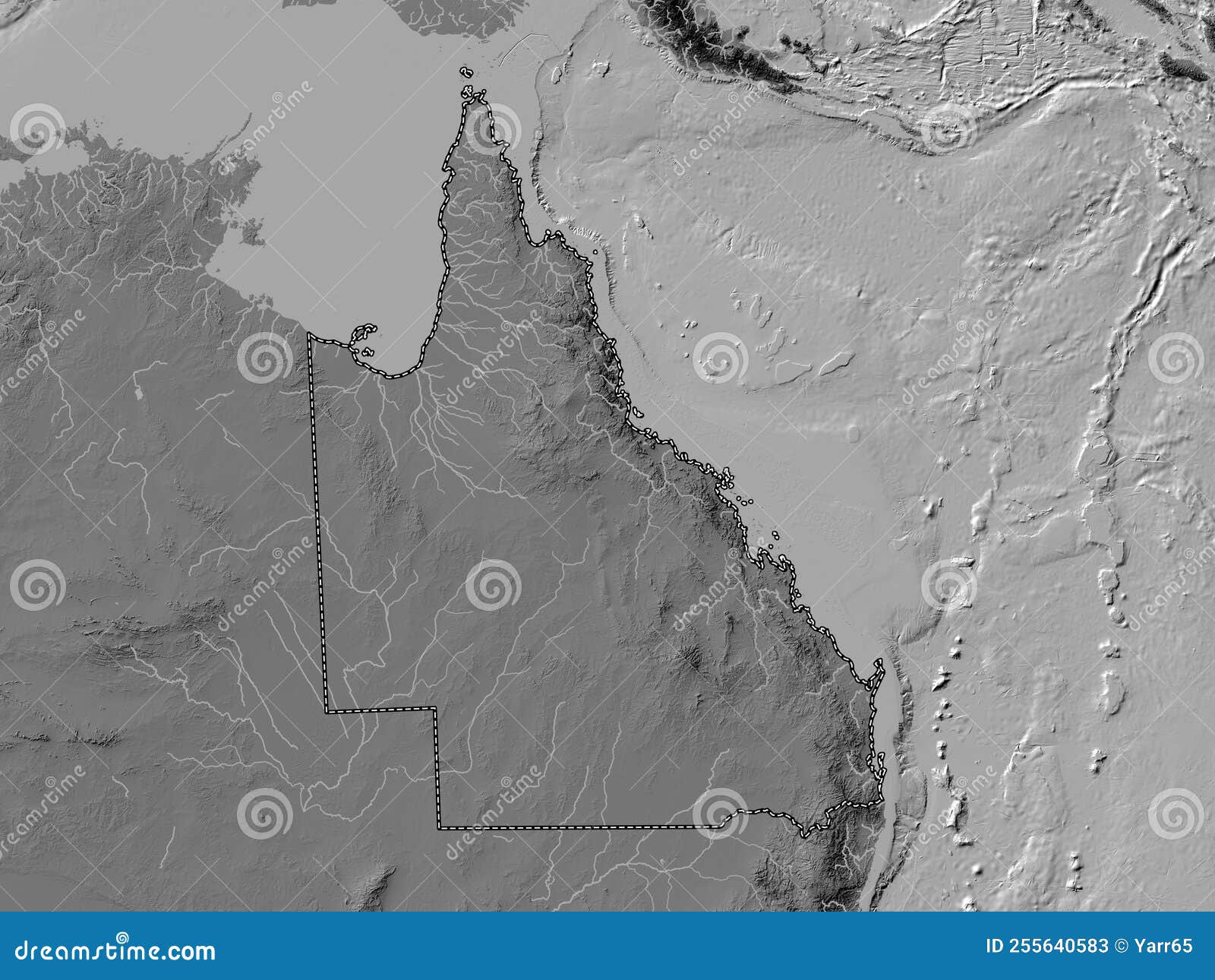 Queensland, Australia. Bilevel. No Legend Stock Illustration ...