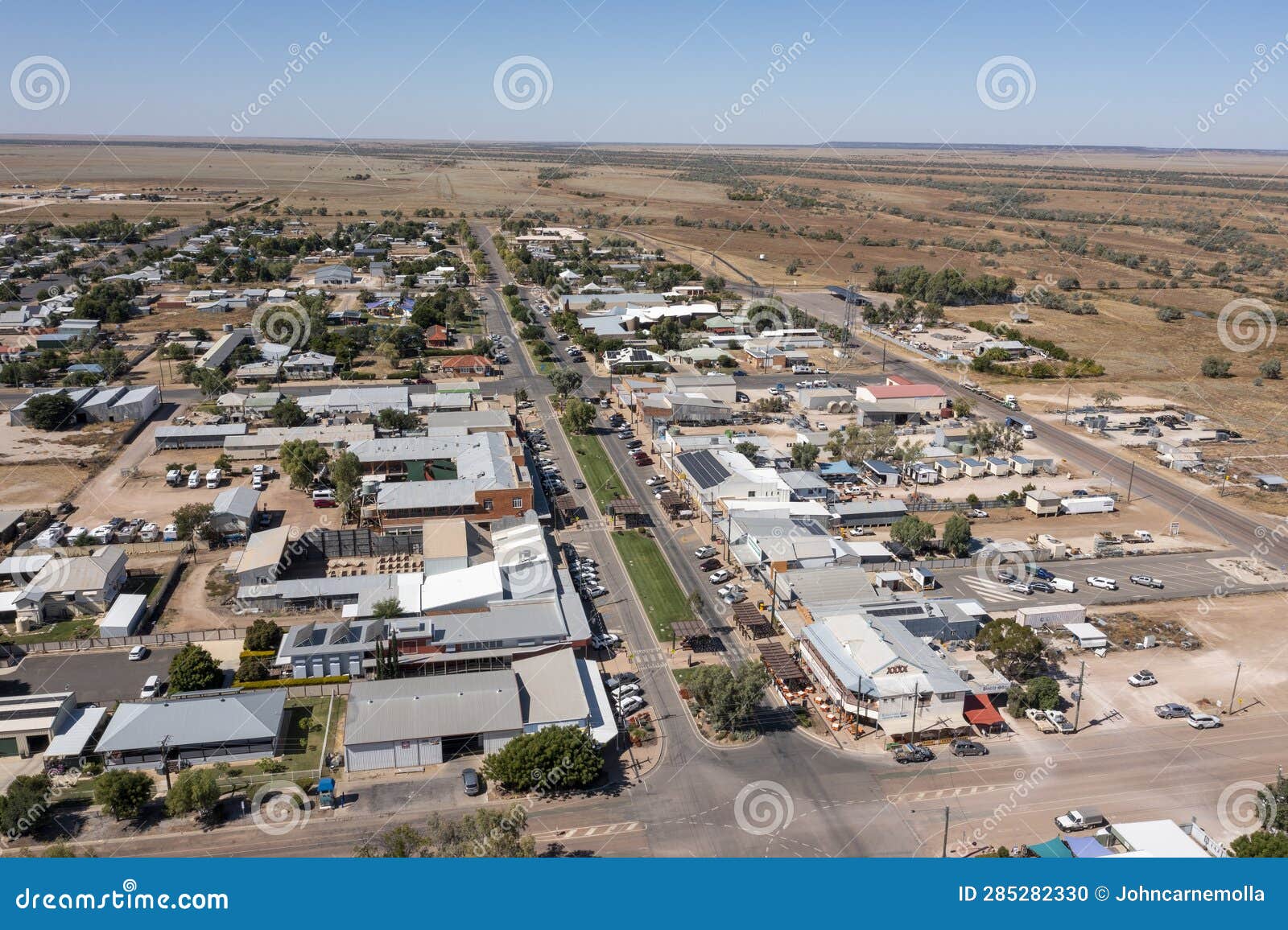 Queensland town of Winton. stock photo. Image of aerial - 285282330