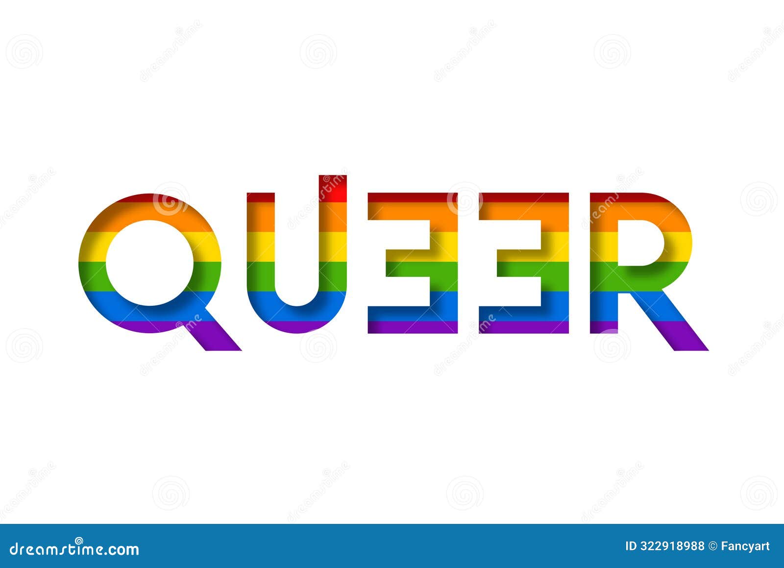 Typography Rainbow Short Quote Stock Vector - Illustration of font ...