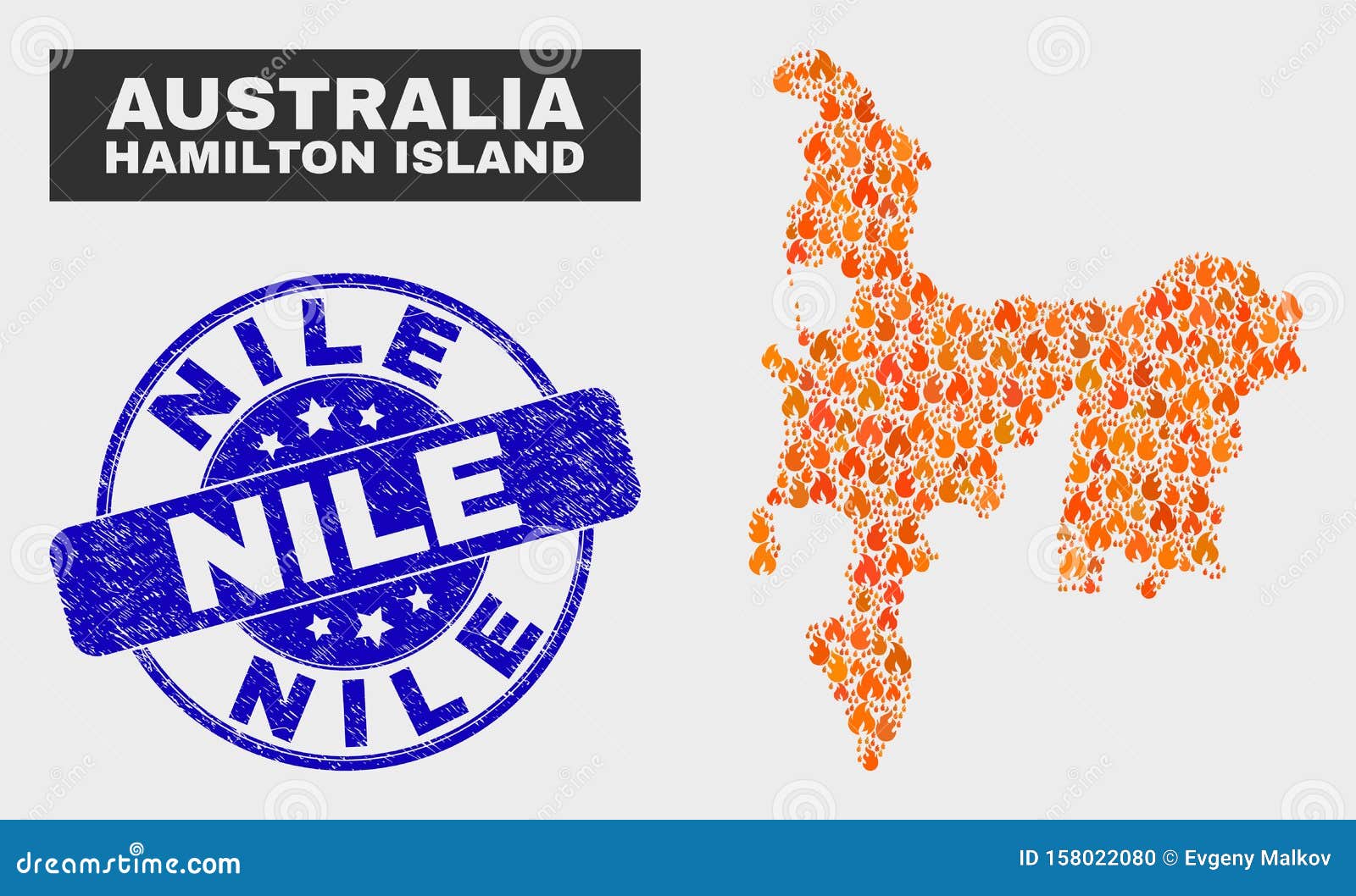 Quema Del Mapa De La Isla Mosaic Hamilton Y Del Sello Del Nilo ...