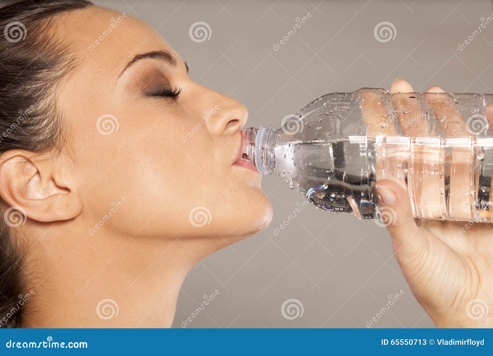 Quenching thirst stock image. Image of beautiful, portrait - 65550713
