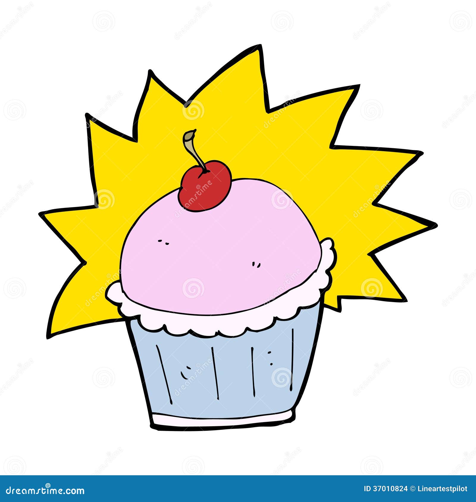 Queque Dos Desenhos Animados Ilustração do Vetor - Ilustração de ...