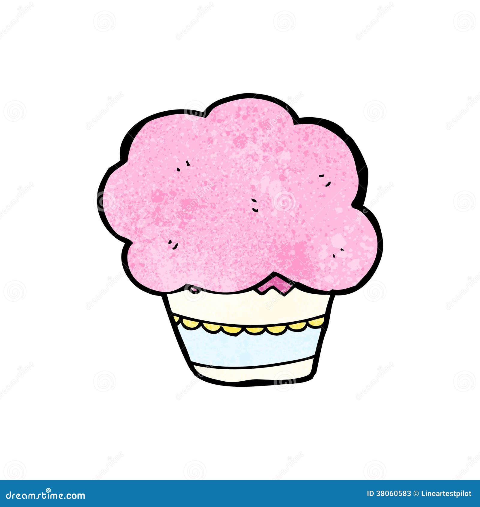 Queque Dos Desenhos Animados Ilustração do Vetor - Ilustração de copo ...