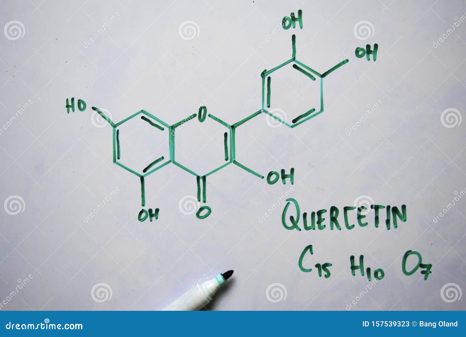 Quercetin Molecule, Molecular Structure, Plant Flavonol, Ball And Stick ...
