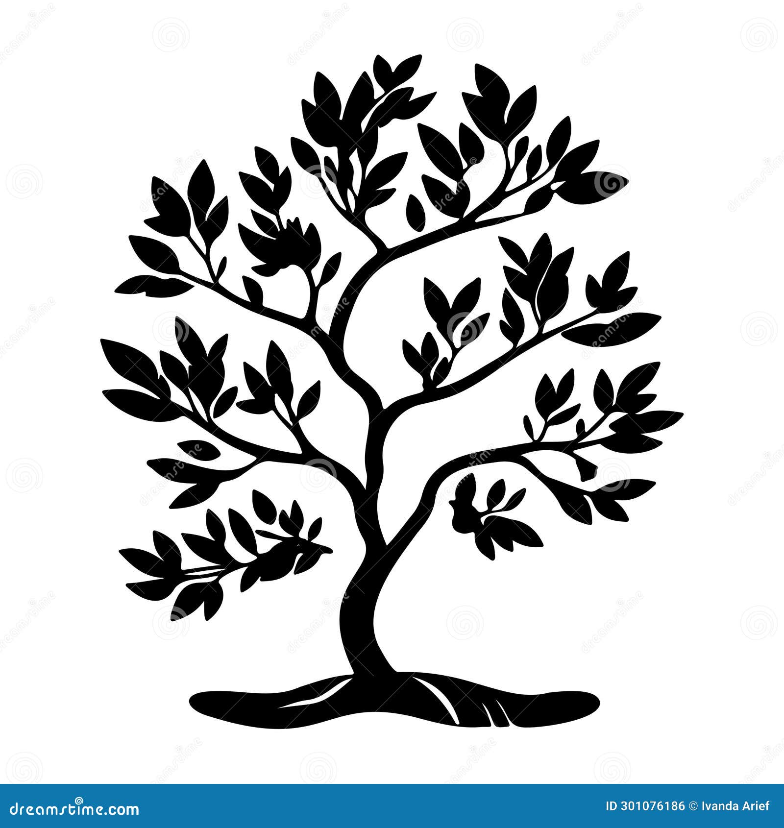 Quercus Icon Hand Draw Black Colour Tree Logo Symbol Perfect Stock ...