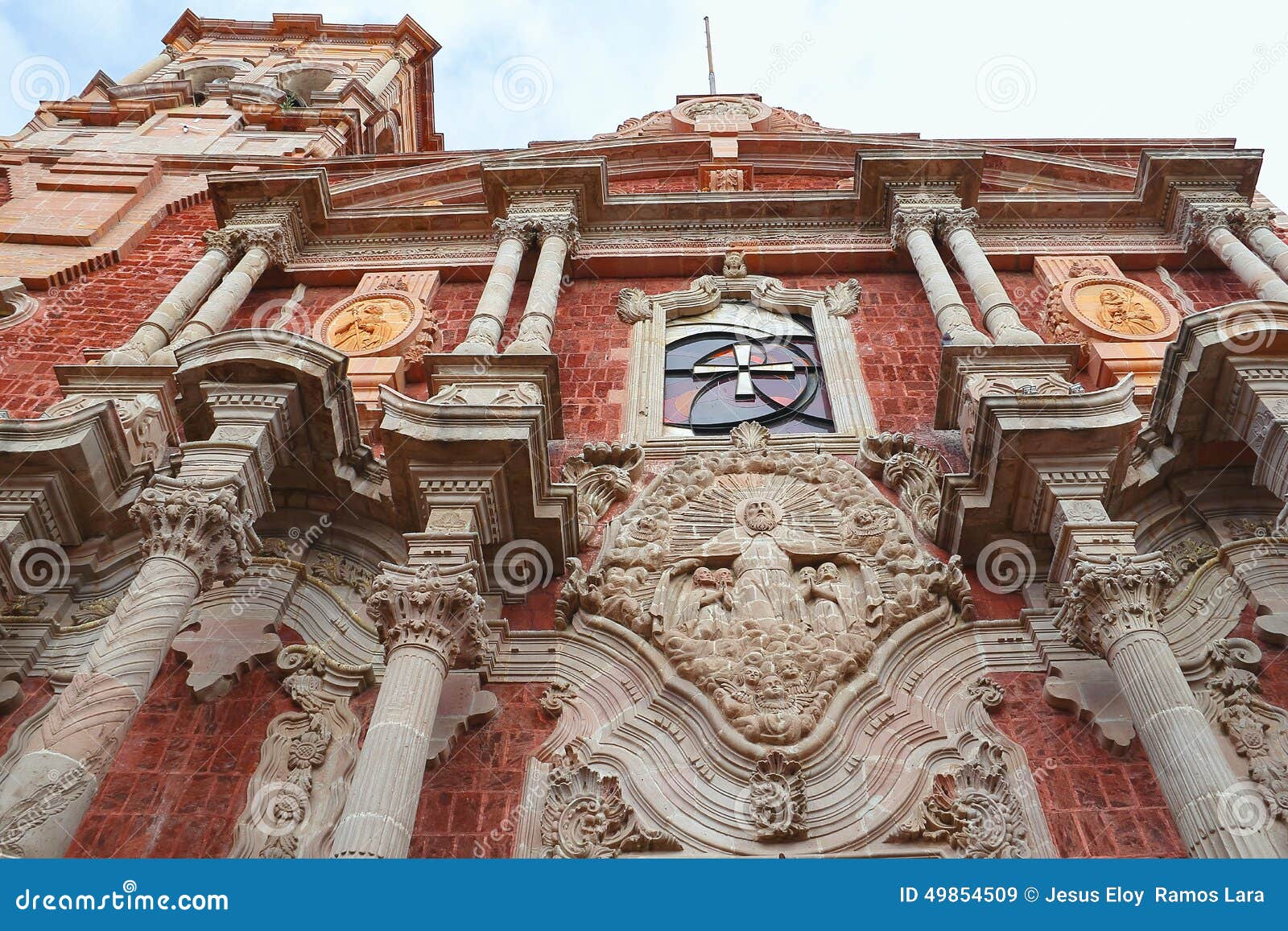 Facade of the Queretaro Cathedral II Stock Image - Image of queretaro ...