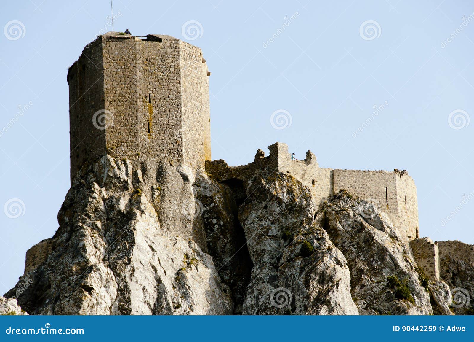 Queribus Cathar Castle - France Editorial Stock Image - Image of ...