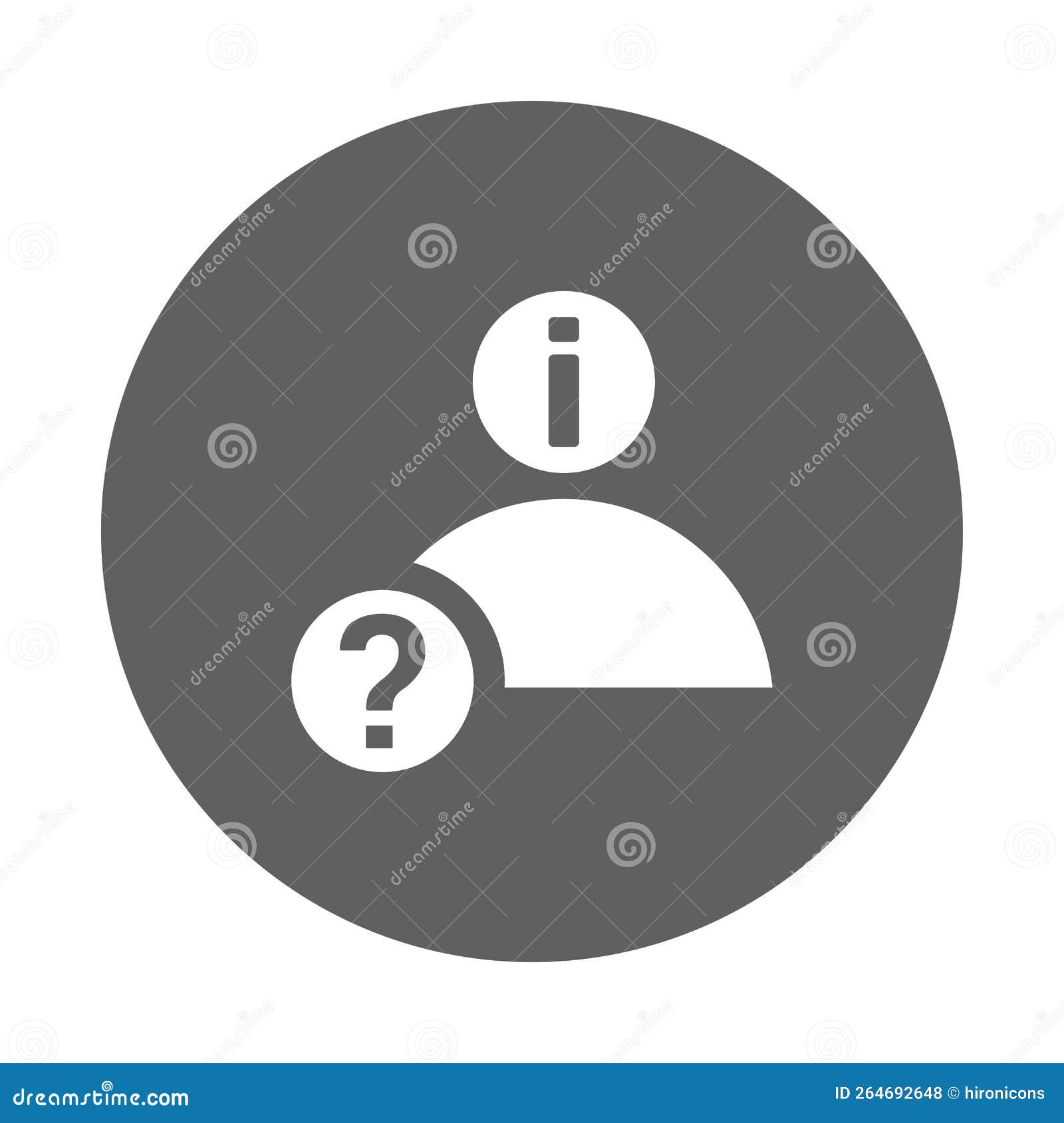 Query, info icon stock vector. Illustration of icon - 264692648