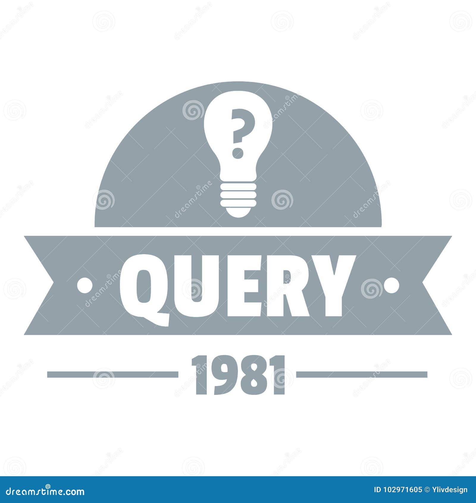 Query Logo, Simple Gray Style Stock Vector - Illustration of efficient ...