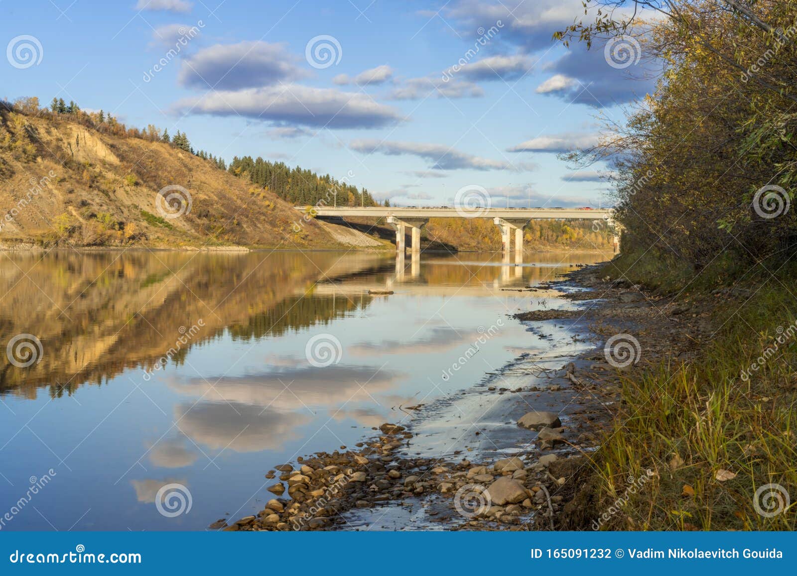 Quesnell Bridge, Edmonton stock photo. Image of blue - 165091232