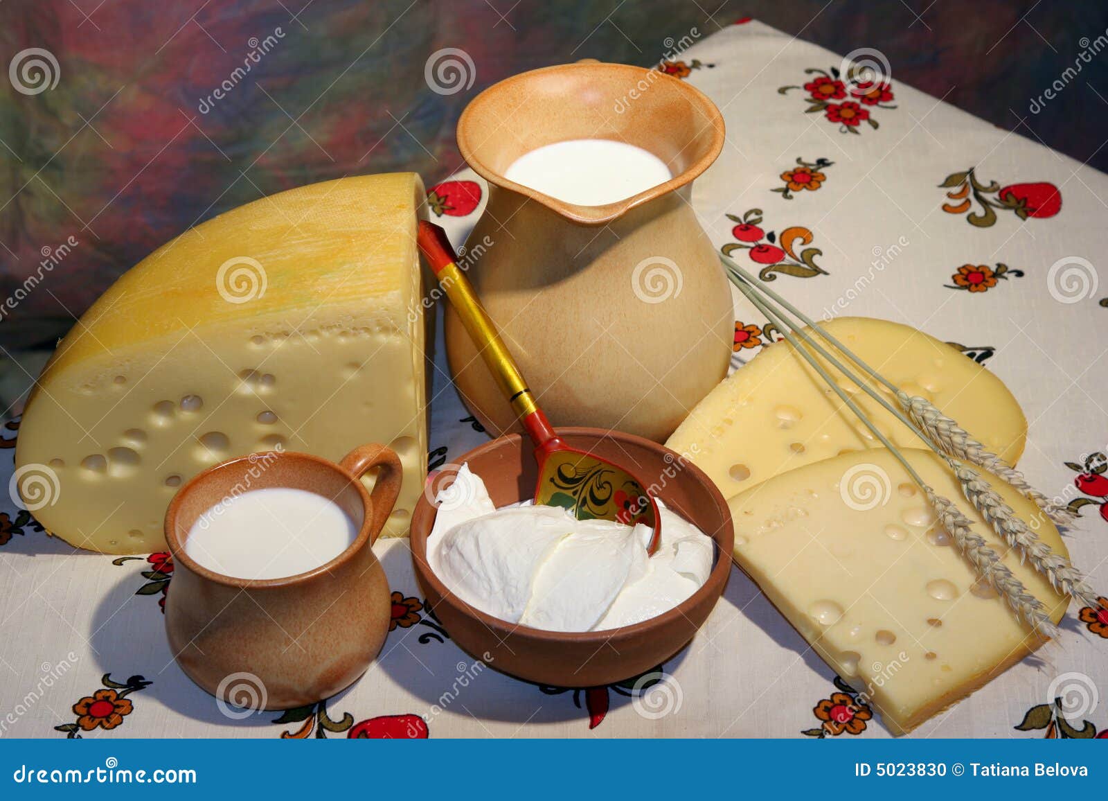 Queso, Leche, Crema Amarga Foto de archivo - Imagen: 5023830