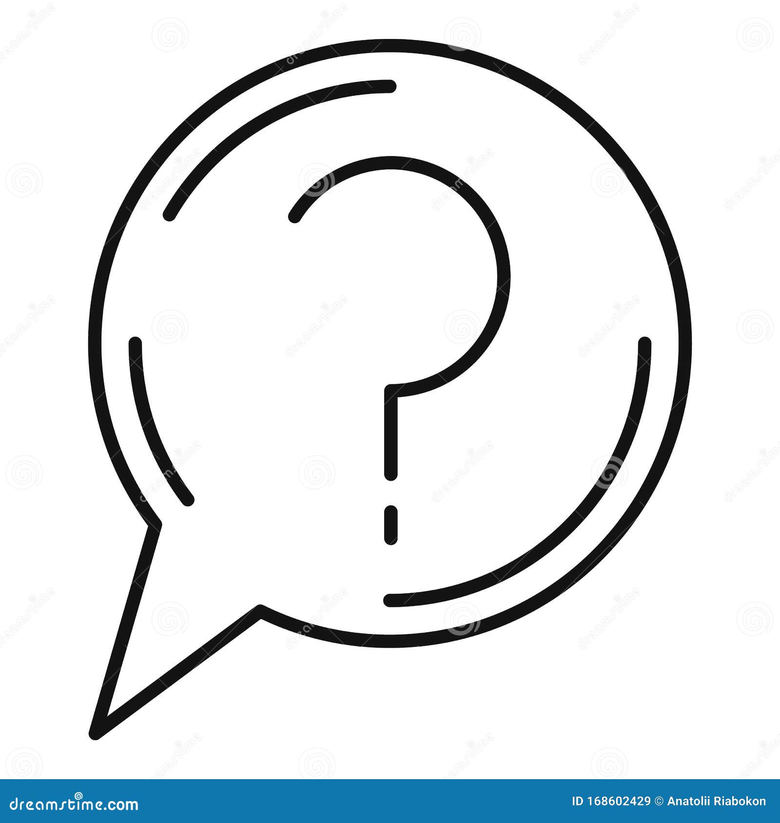 Quest Bubble Icon, Outline Style Stock Vector - Illustration of ...