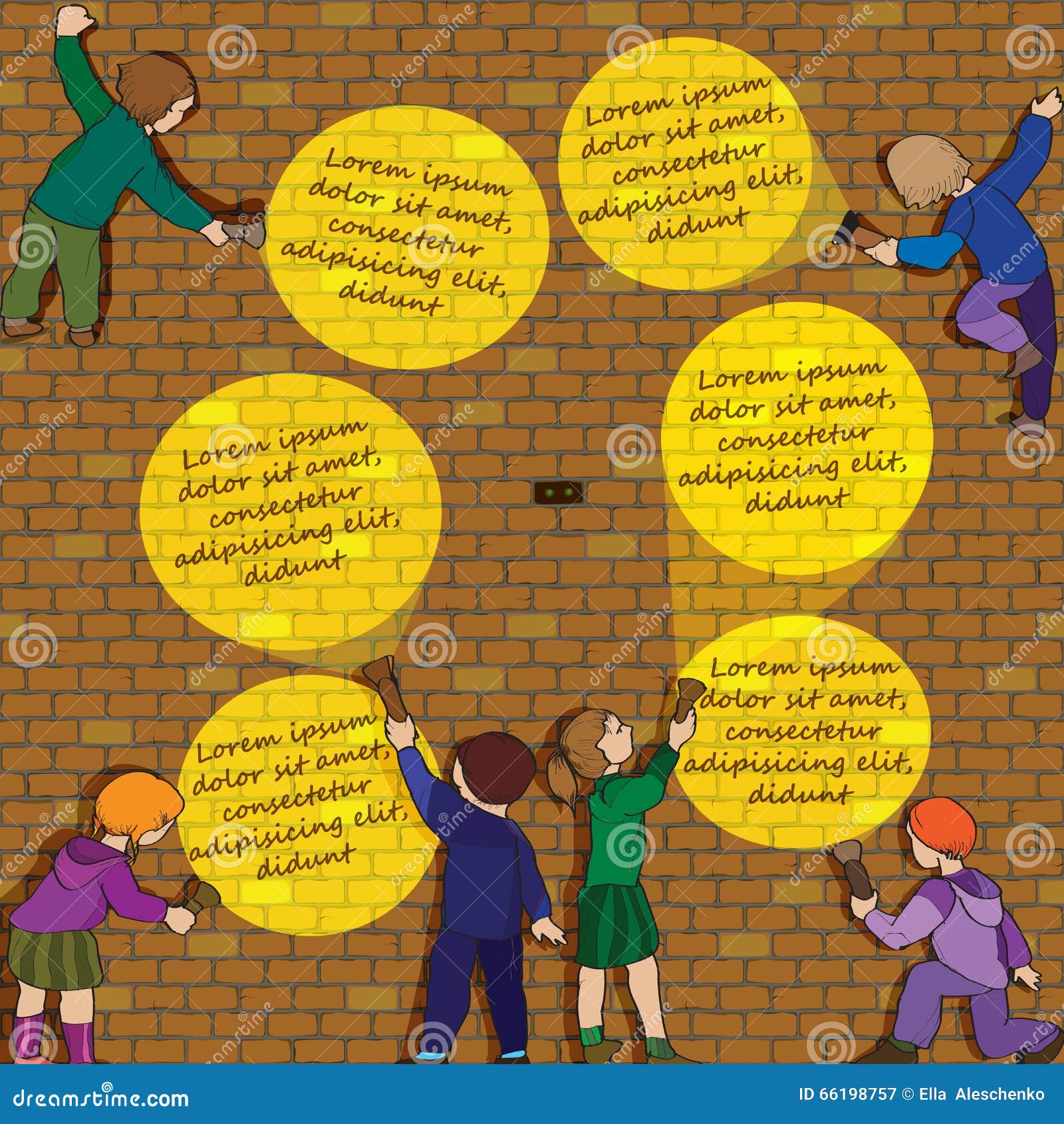 Children In Quest Escape Room Cartoon Vector | CartoonDealer.com #145954976