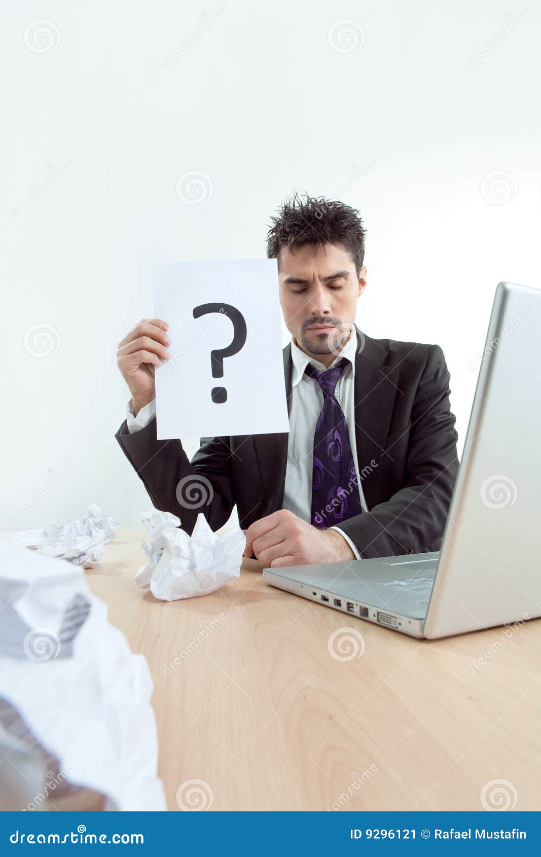 Question stock image. Image of audit, concentrating, bookkeeper - 9296121