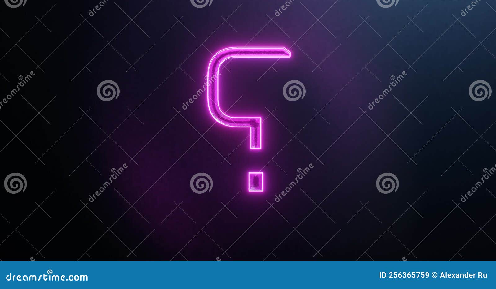 Question Animation. the Appearance of a Neon Question Mark. Question ...