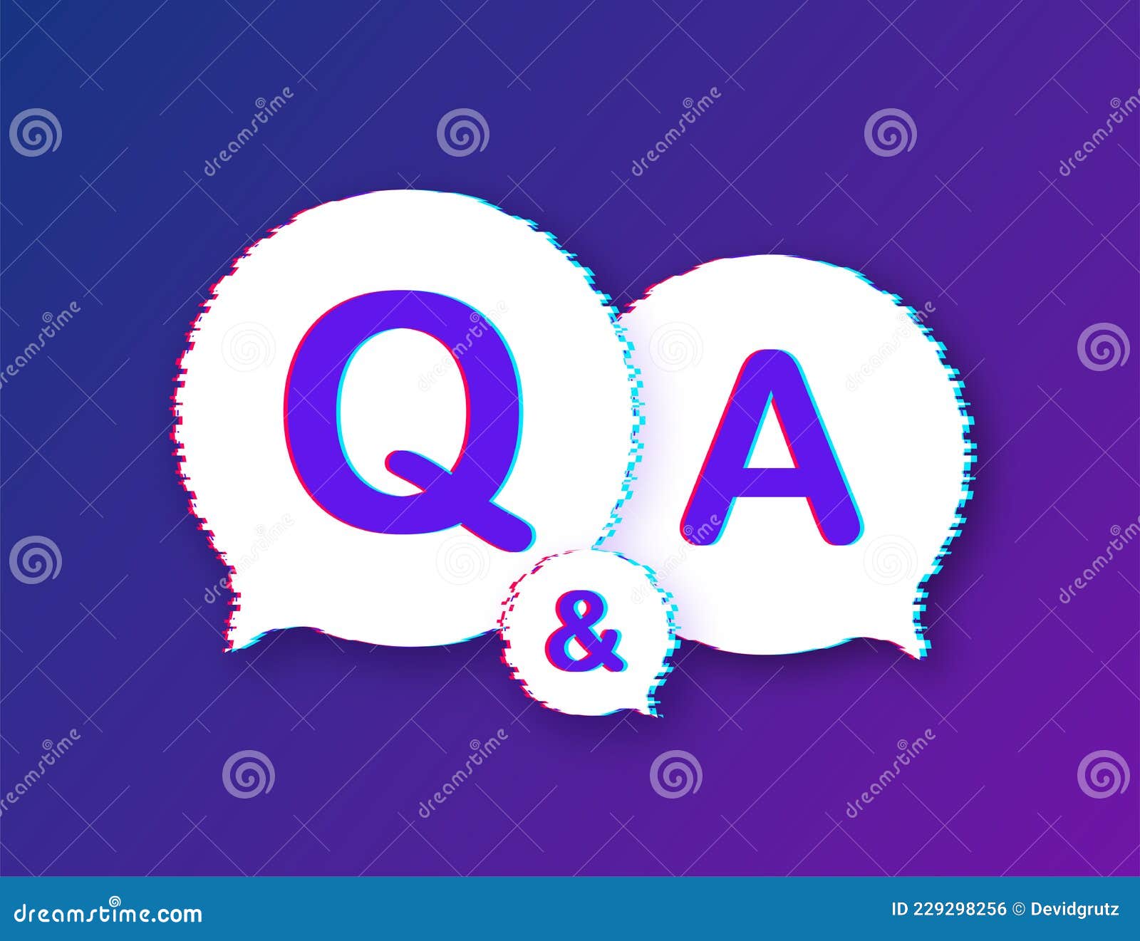 Question and Answer Banner. Glitch Icon. Megaphone Banner. Web Design ...